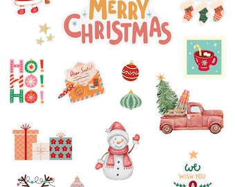 Christmas Printable Sticker, Santa Baby Vinyl Sticker, Holiday Sticker ...