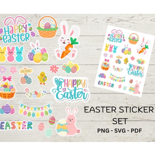 Easter Stickers - Etsy UK