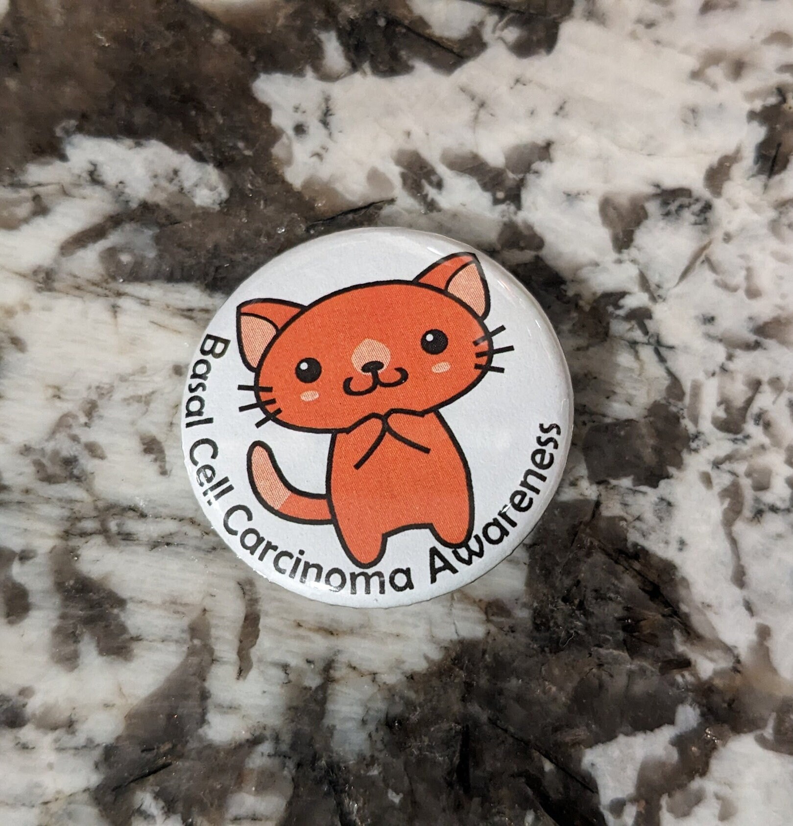 Kitties Fur a Cause: May - Basal Cell Carcinoma Awareness Button/badge ...