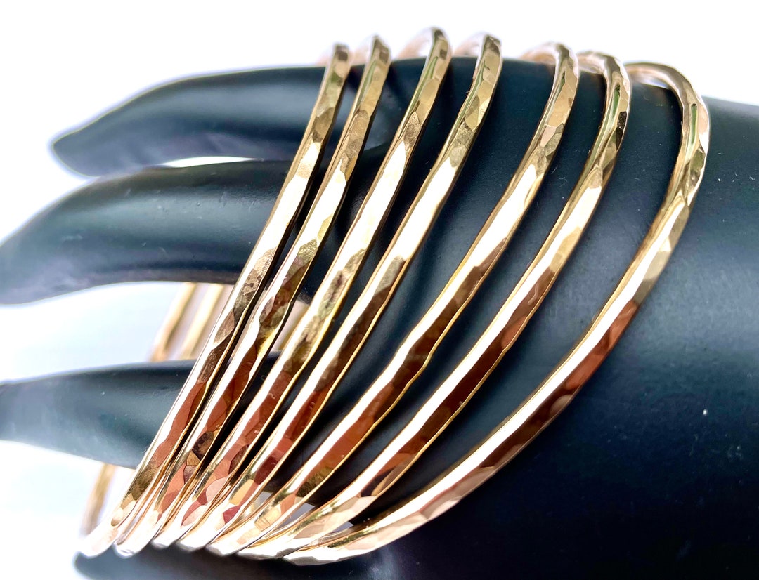Thick, 10 Gauge 14K Gold Filled Bangles - Etsy