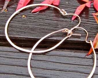 Giant Hammered 14K Yellow or Rose Gold Filled Sturdy Hoops | Etsy