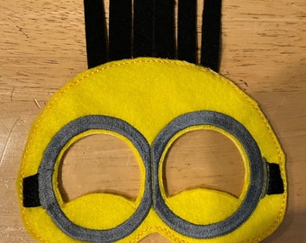 Minion Inspired Mask With Bow - Etsy