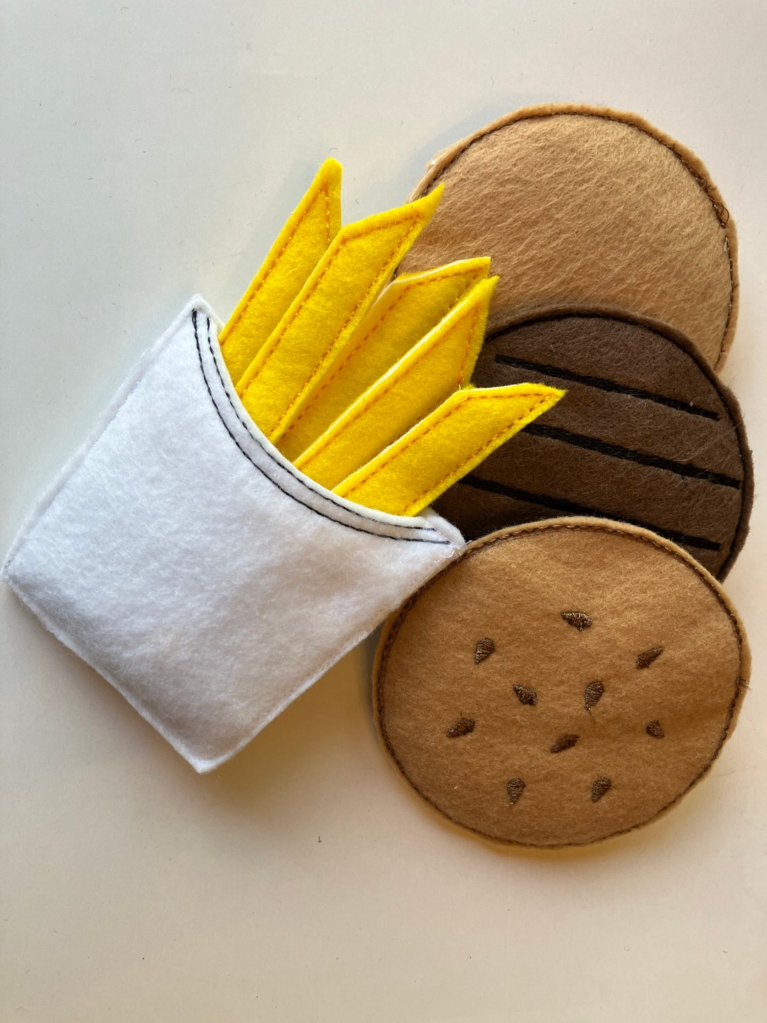 Felt Food Hamburger With French Fries - Etsy