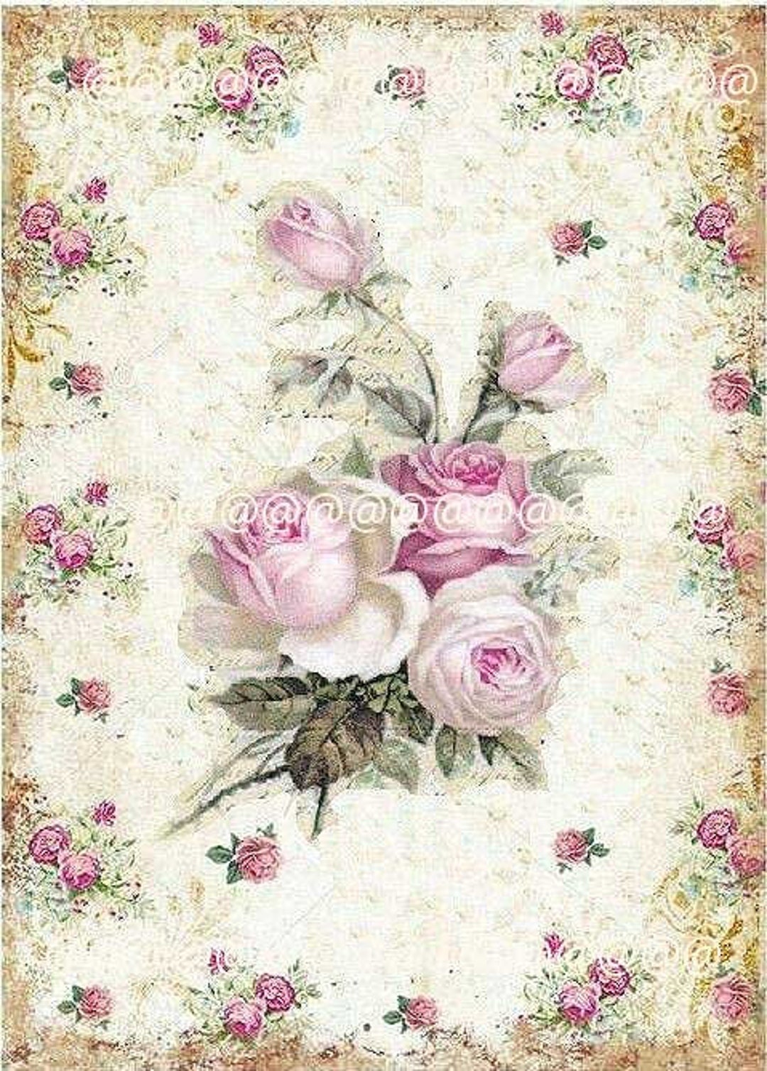 Vintage Decoupage Digital Image for Downloading This is NOT Tissue ...