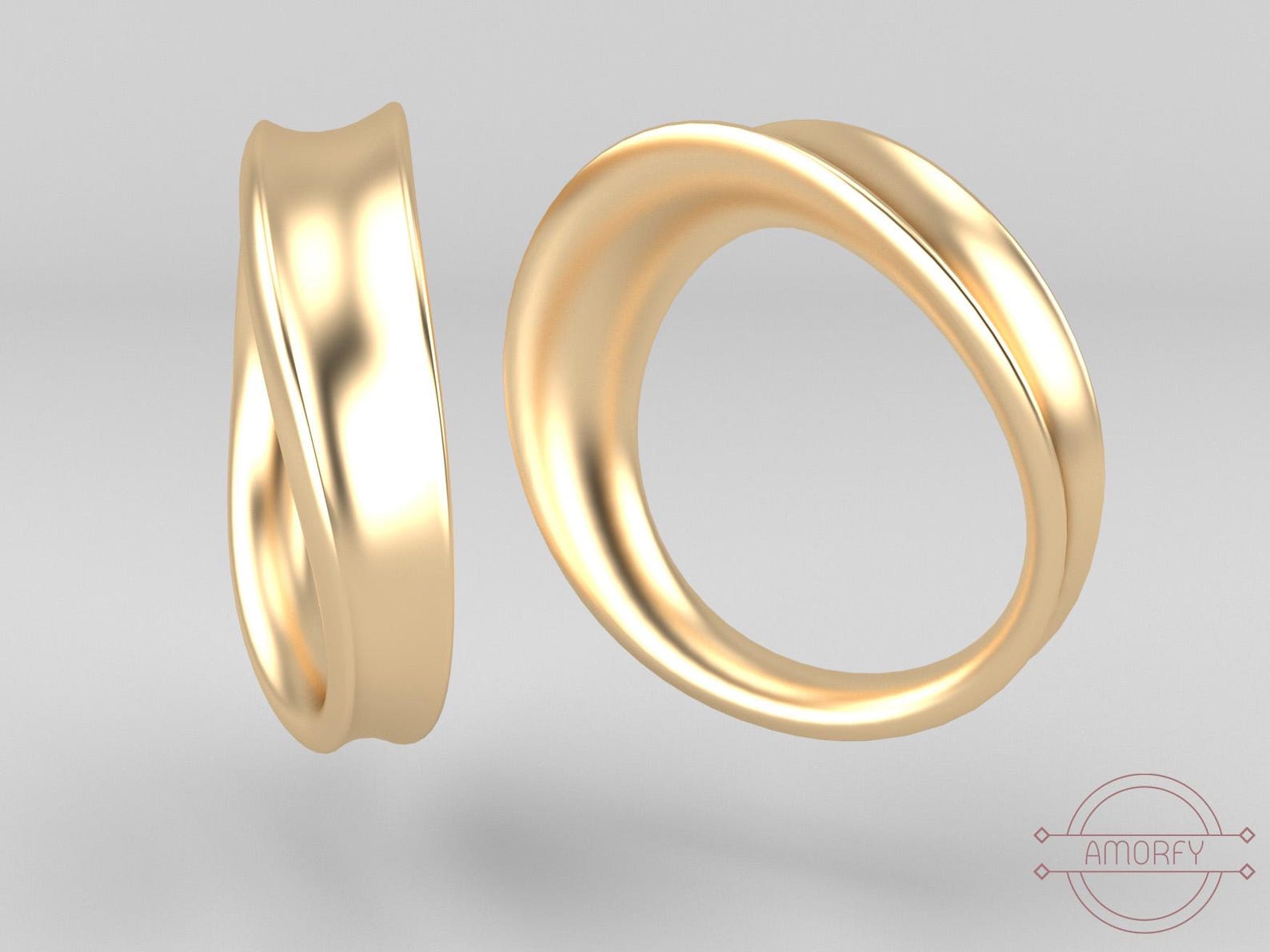 TWIST Ring/ Printable 3D Jewelry/ 3D Ring /digital Item / Stl - Obj ...