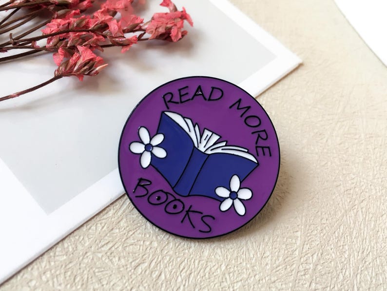 Book Lovers Enamel Pin / Bookworm Pin Badge / Lapel Pin / Collar Pin ...