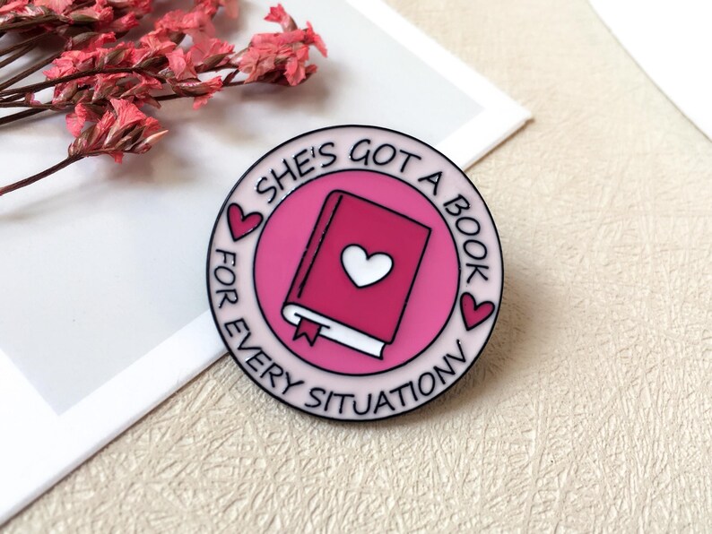 Book Lovers Enamel Pin / Bookworm Pin Badge / Lapel Pin / Collar Pin ...