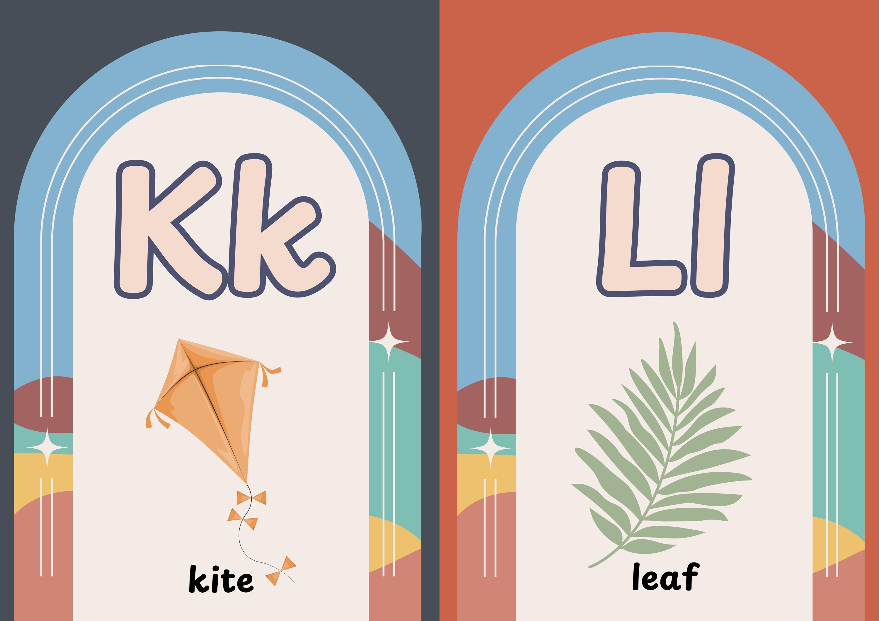 Printable Alphabet Cards, Boho Theme, Neutral Colors, Classroom Decor ...