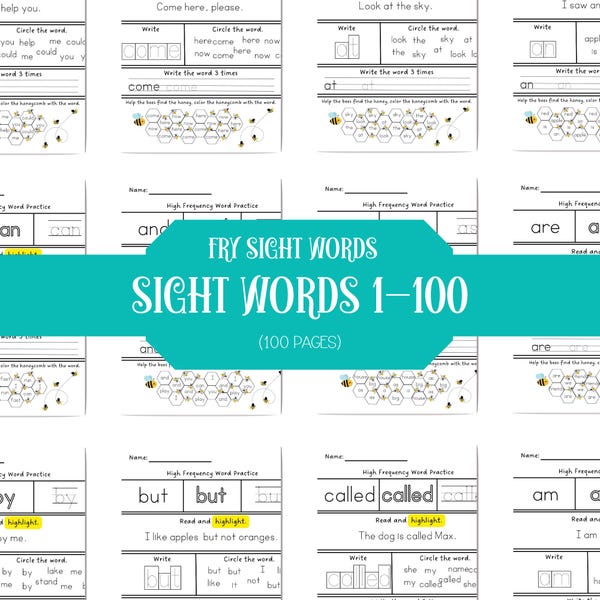 Sight Word - Etsy