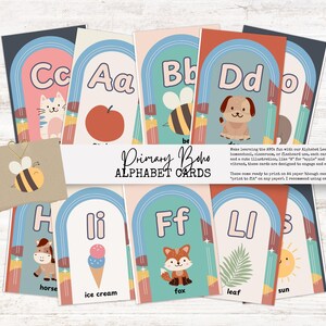 Printable Alphabet Cards, Boho Theme, Neutral Colors, Classroom Decor ...