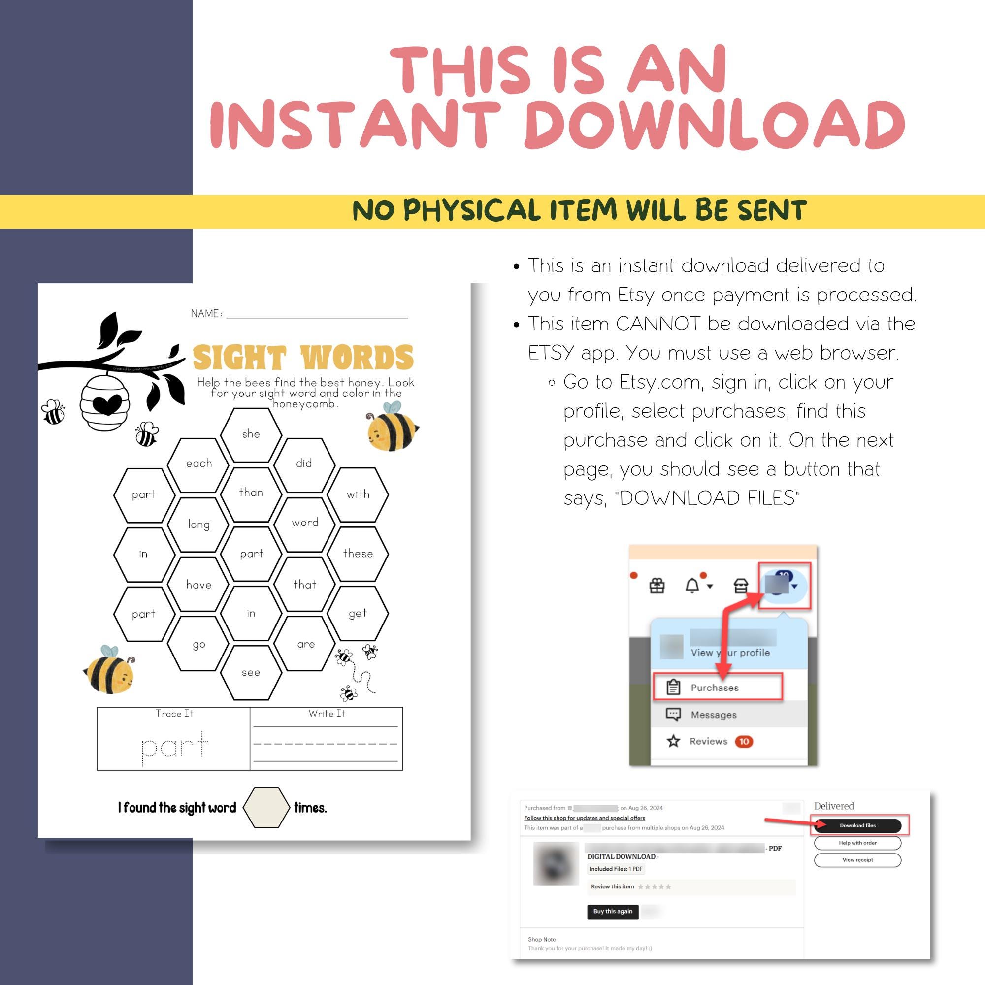 Frys 100 Sight Words Word Search Worksheets Early Literacy Activity for ...