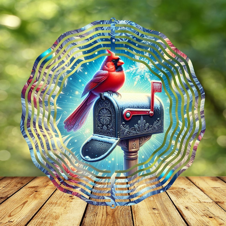 Cardinal Spinner PNG - Cardinal Bird Sublimation Design- Spring Hanging ...