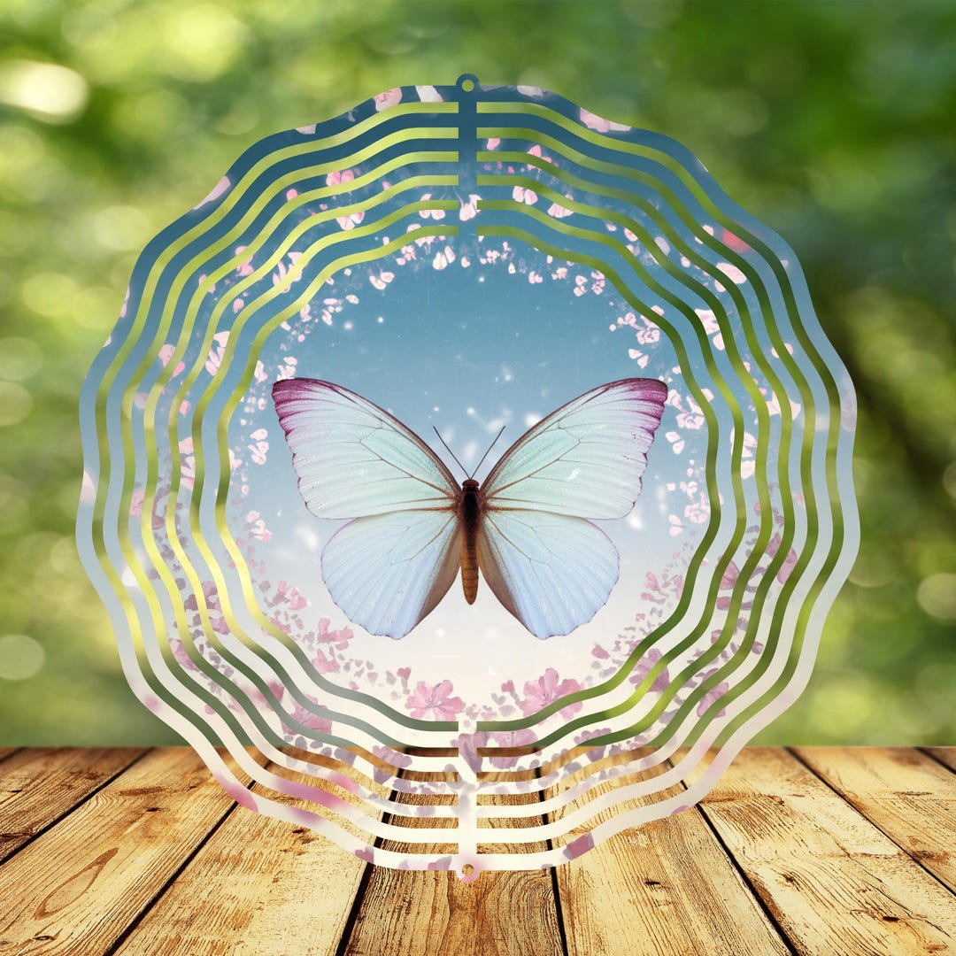 Butterfly Spinner PNG - Butterfly Sublimation Design - Spring Hanging ...