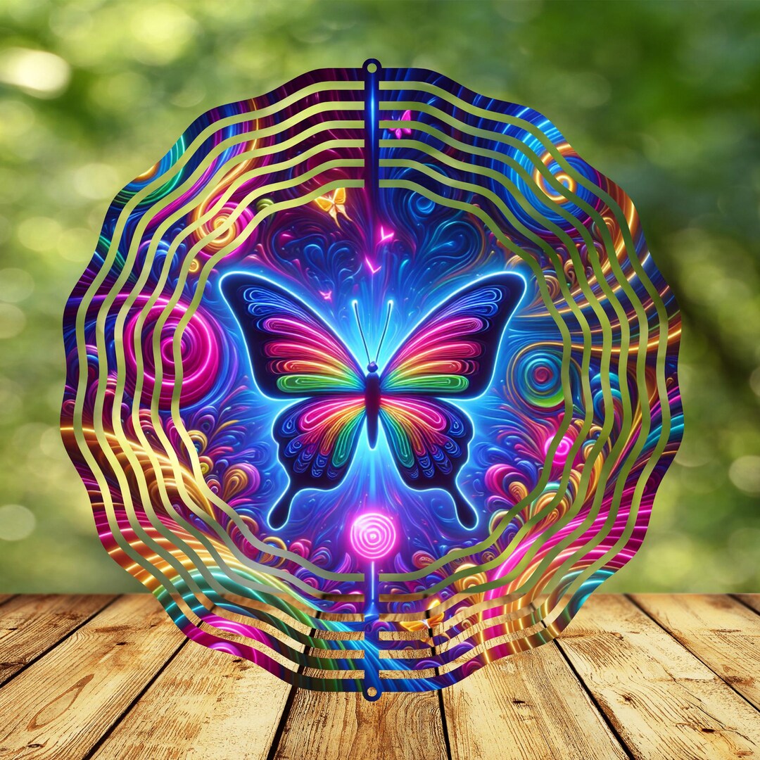 Butterfly Spinner PNG - Butterfly Sublimation Design - Spring Hanging ...