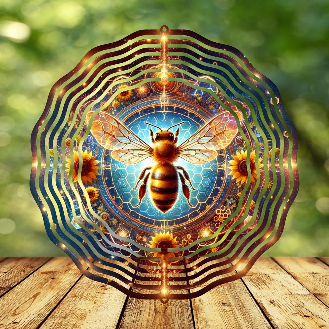 Bee Wind Spinner PNG - Bee Sublimation Design- Spring Hanging ...