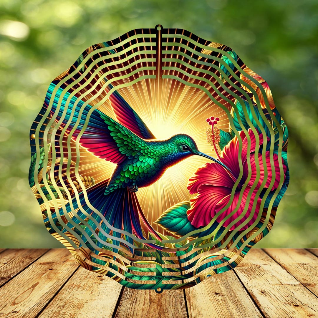 Hummingbird Wind Spinner PNG - Humming Bird Sublimation Design- Spring ...