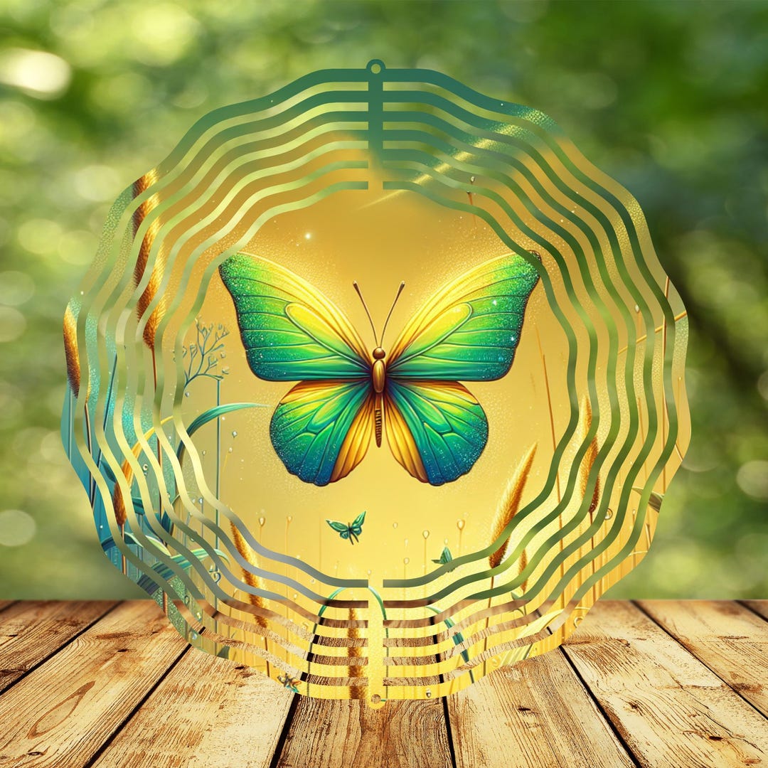 Butterfly Spinner PNG - Butterfly Sublimation Design - Spring Hanging ...