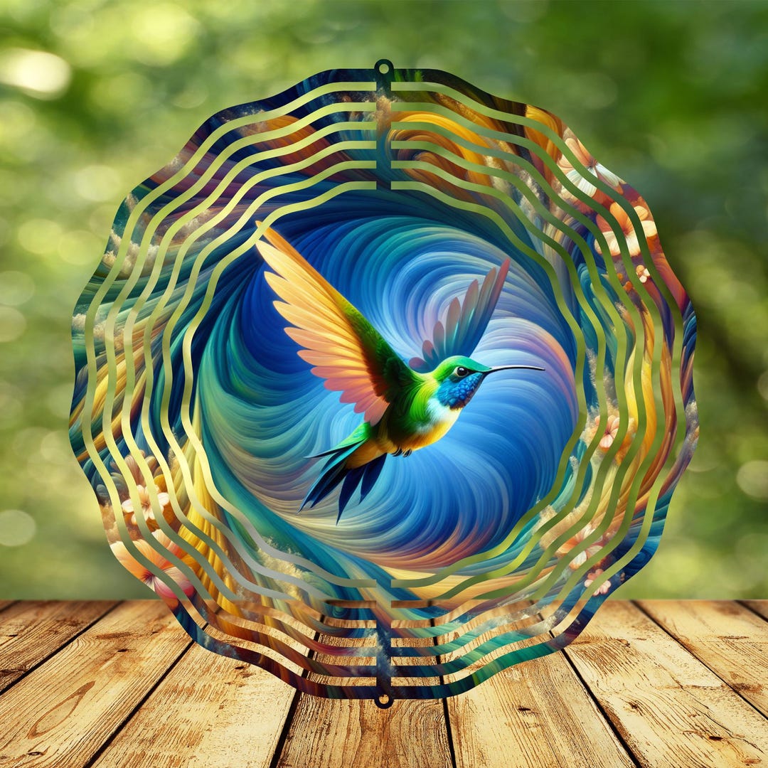 Hummingbird Wind Spinner PNG - Sublimation Design- Spring Hanging ...