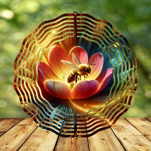 Bee Wind Spinner PNG - Bee Sublimation Design- Spring Hanging ...