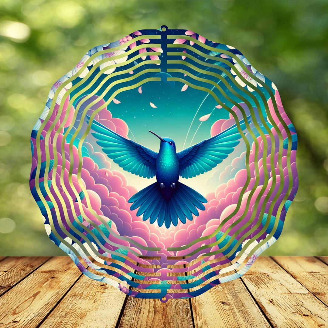Hummingbird Wind Spinner PNG - Humming Bird Sublimation Design- Spring ...