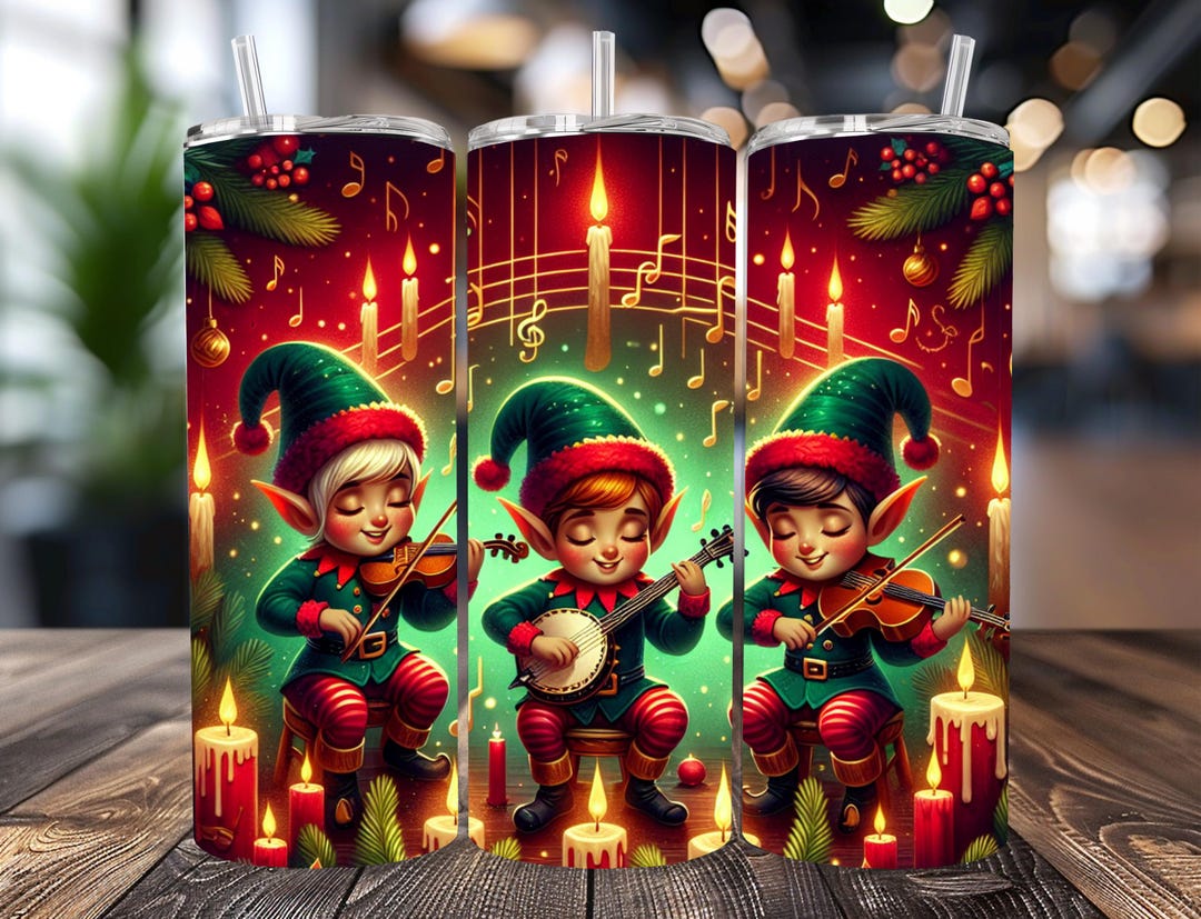 Christmas Elves Tumbler Wrap, Elves PNG Digital Download for 20 Oz ...