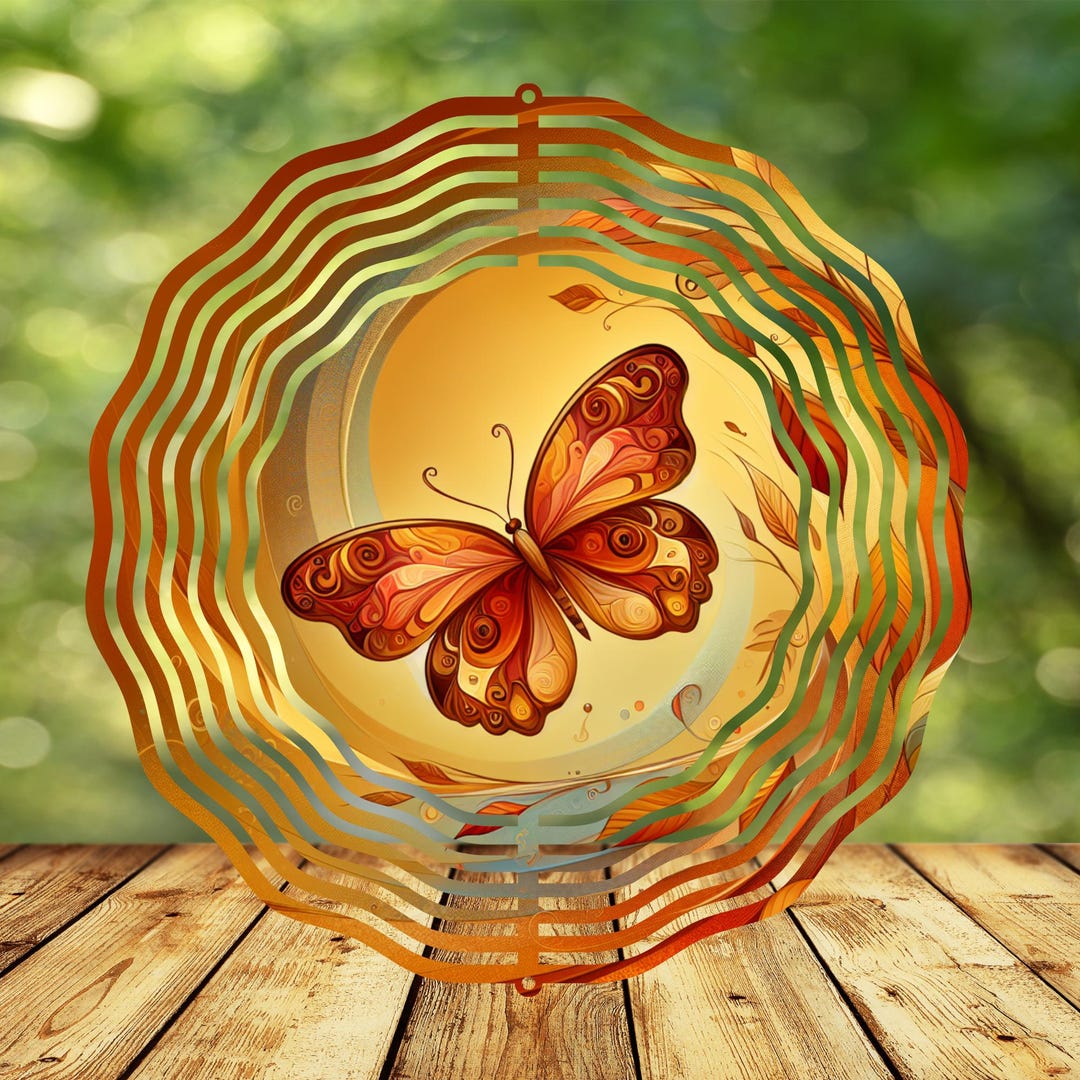 Butterfly Spinner PNG - Butterfly Sublimation Design - Spring Hanging ...