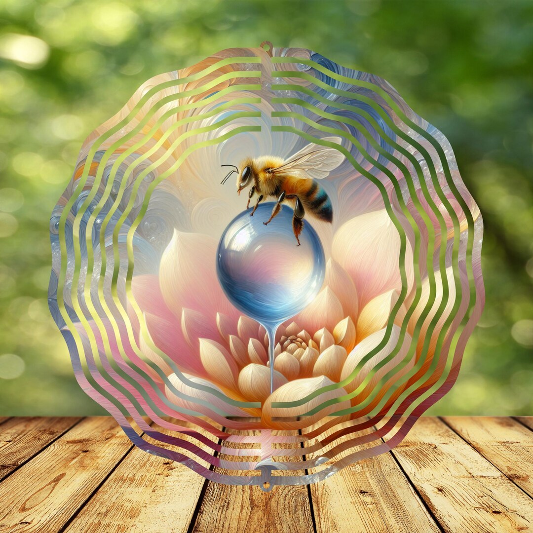 Bee Wind Spinner PNG - Bee Sublimation Design- Spring Hanging ...