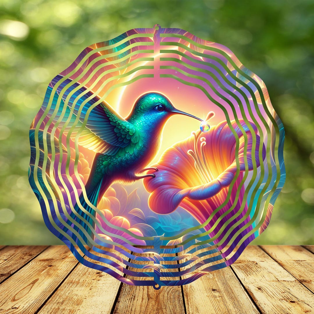 Hummingbird Wind Spinner PNG - Humming Bird Sublimation Design- Spring ...
