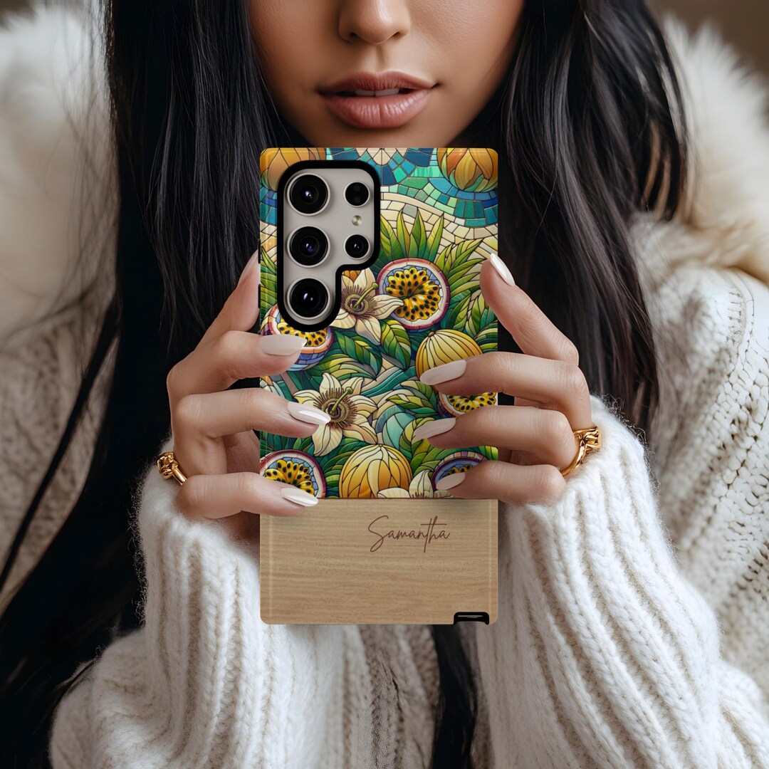 Personalized Tropical Passion Fruit Mosaic Samsung Galaxy Name Case ...