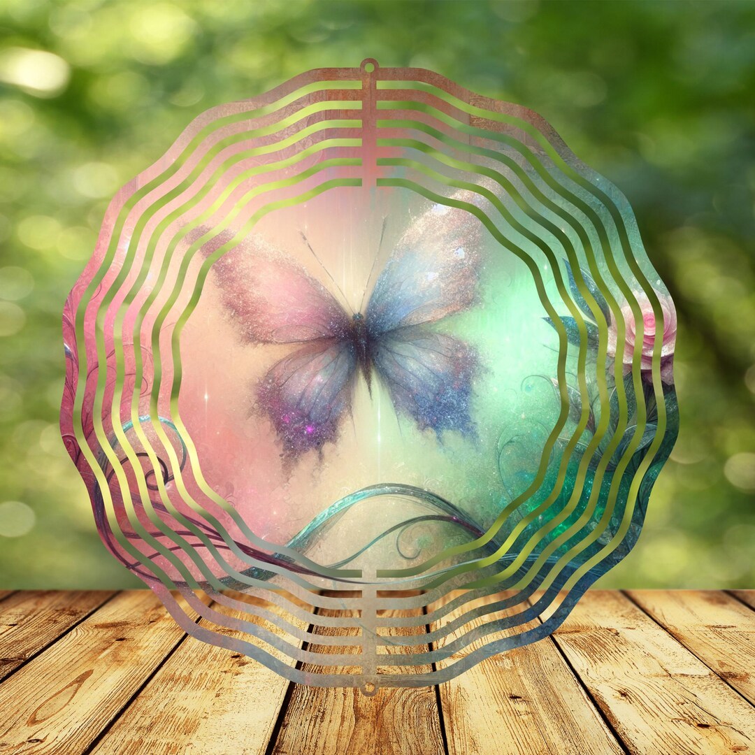 Butterfly Spinner PNG - Butterfly Sublimation Design - Spring Hanging ...