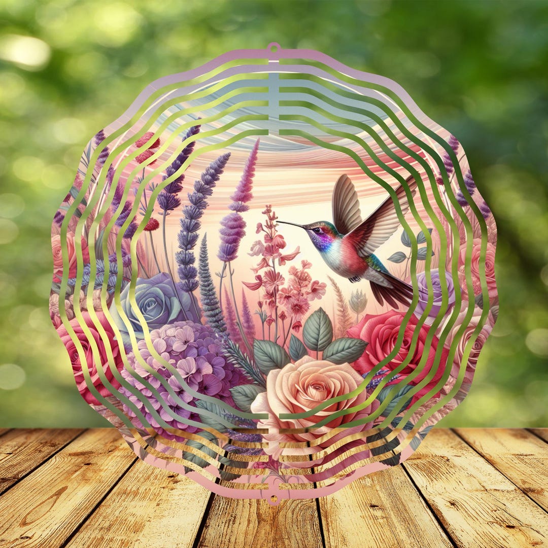 Hummingbird Wind Spinner PNG - Humming Bird Sublimation Design- Spring ...