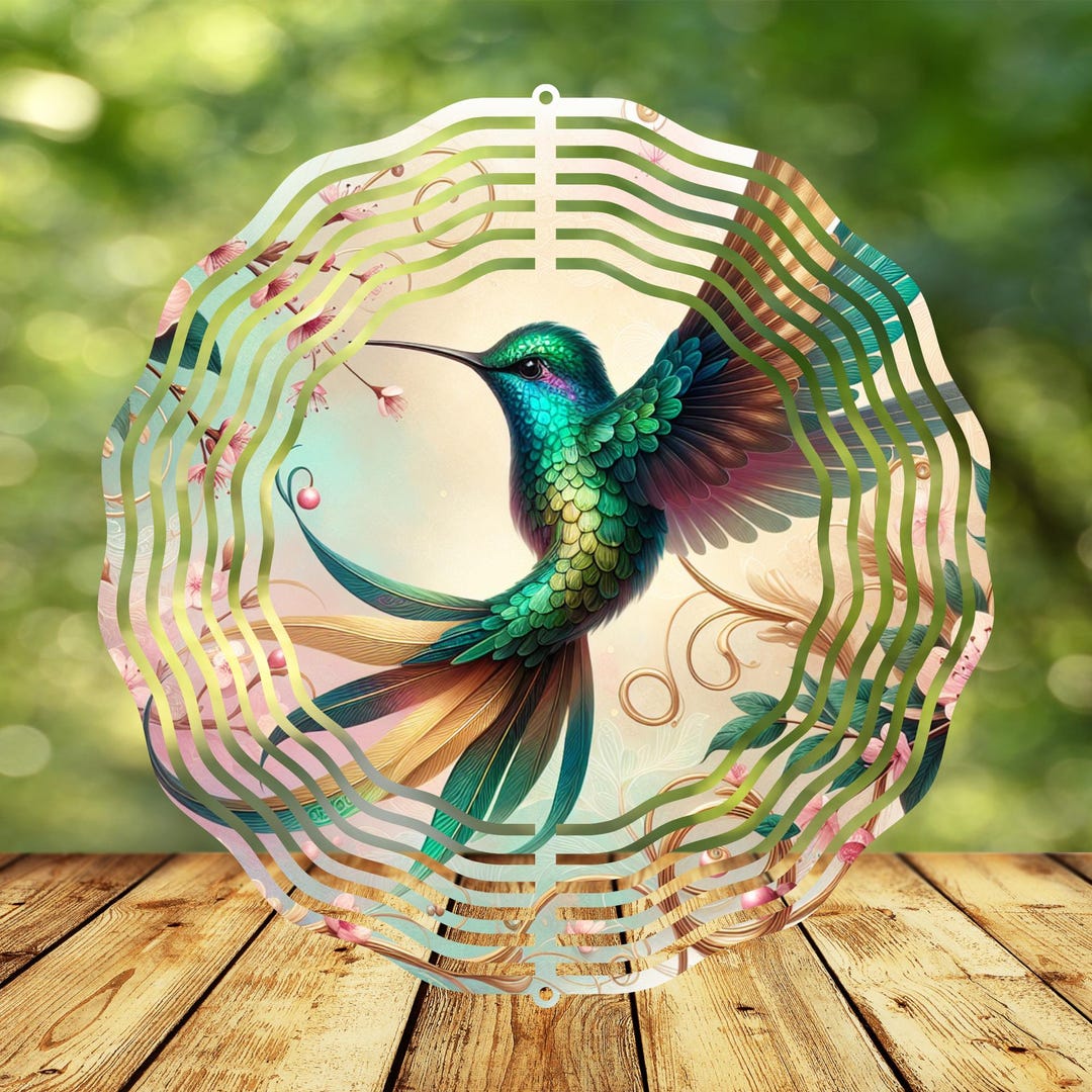 Hummingbird Wind Spinner PNG - Humming Bird Sublimation Design- Spring ...