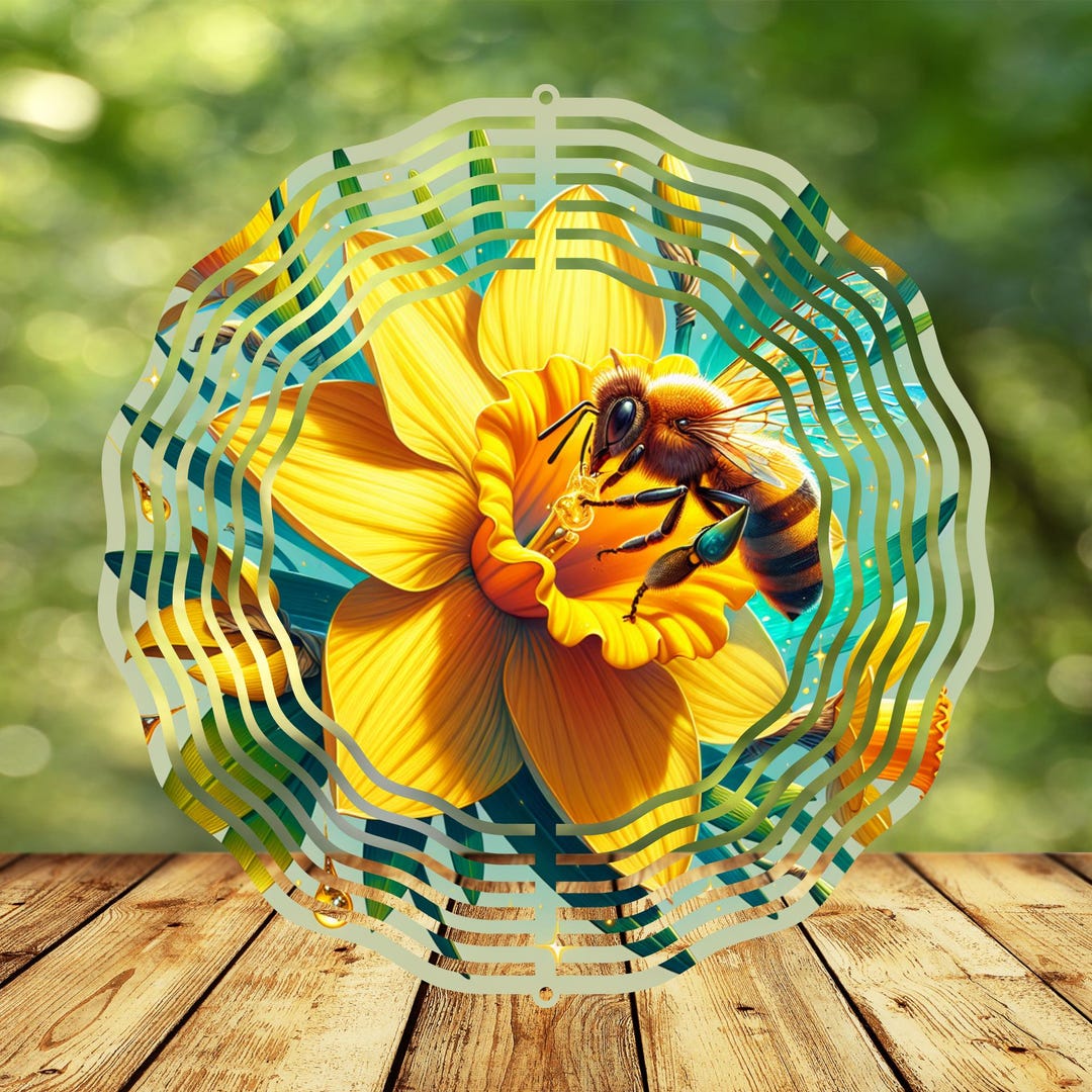 Bee Wind Spinner PNG - Bee Sublimation Design- Spring Hanging ...