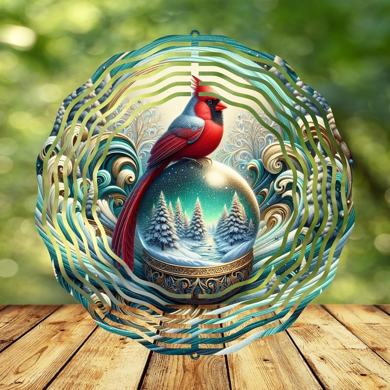 Cardinal Spinner PNG - Cardinal Bird Sublimation Design- Spring Hanging ...