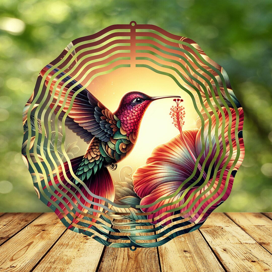 Hummingbird Wind Spinner PNG - Humming Bird Sublimation Design-square ...