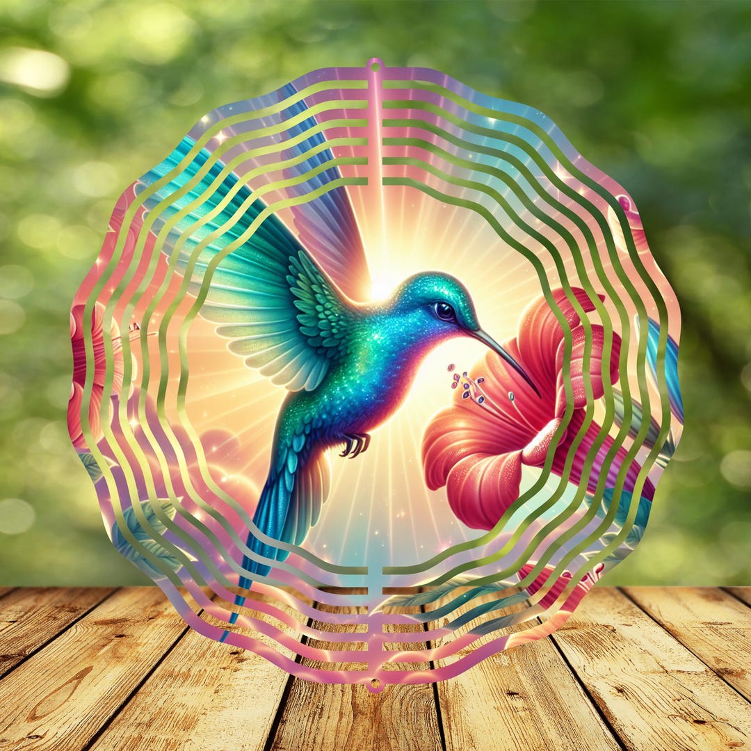 Hummingbird Wind Spinner PNG - Humming Bird Sublimation Design- Spring ...
