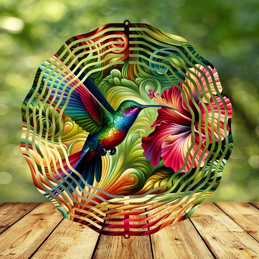 Hummingbird Wind Spinner PNG - Humming Bird Sublimation Design-square ...
