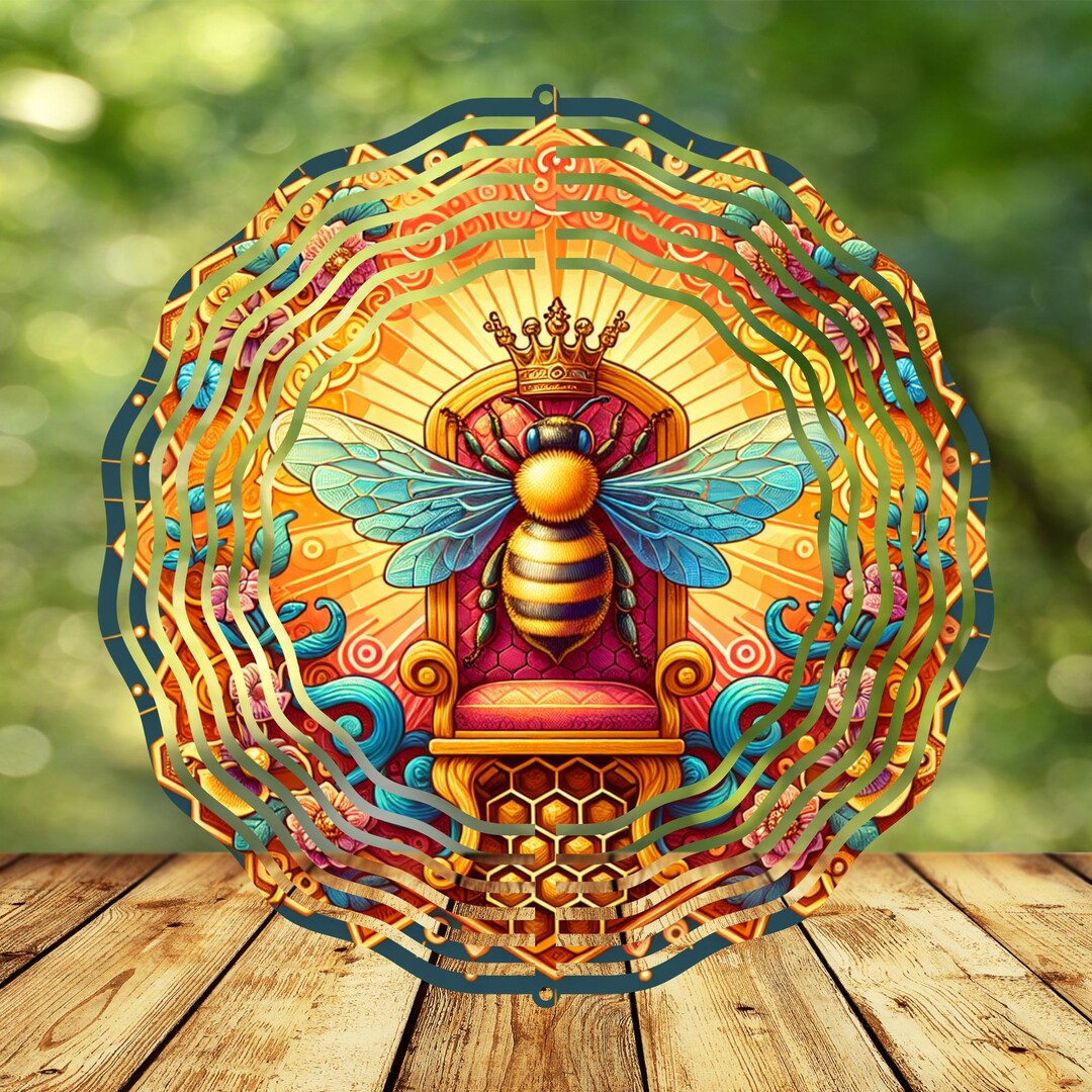 Bee Wind Spinner PNG - Bee Sublimation Design- Spring Hanging ...