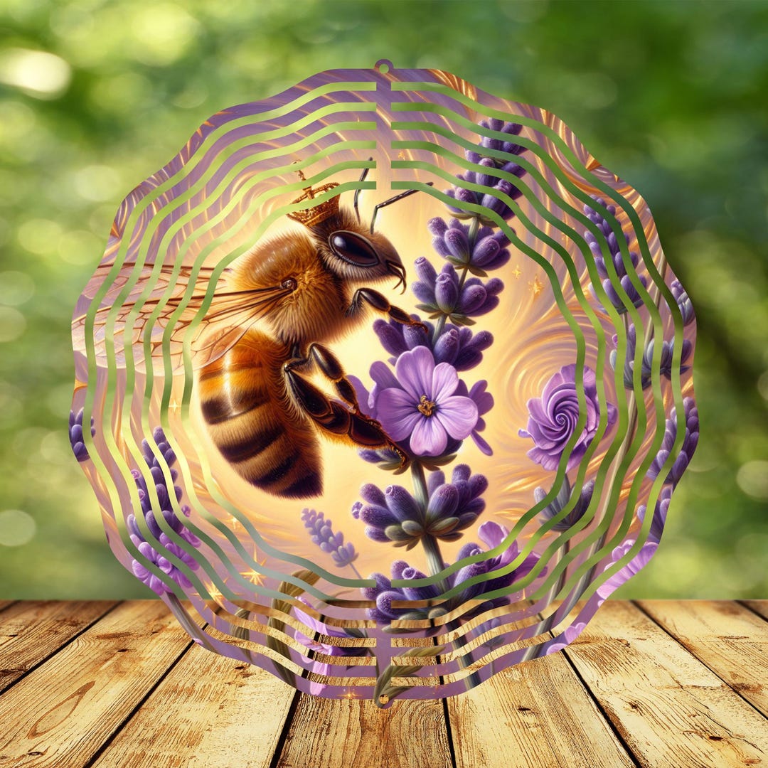 Bee Wind Spinner PNG - Bee Sublimation Design- Spring Hanging ...