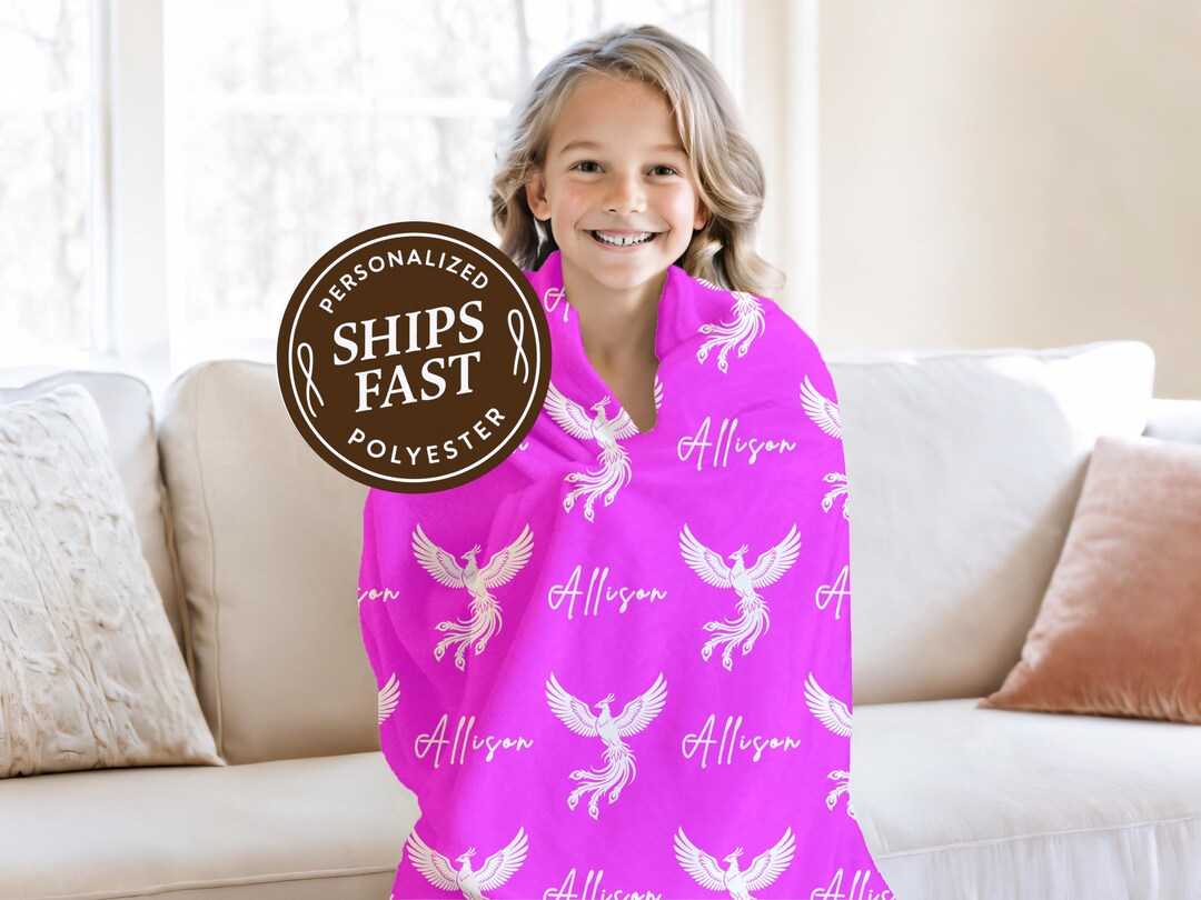 Personalized Phoenix Blanket, Custom Phoenix Velveteen Plush Blanket ...