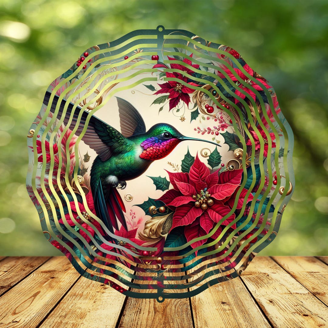 Hummingbird Wind Spinner PNG - Humming Bird Sublimation Design- Spring ...