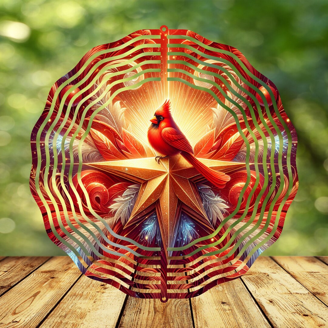 Cardinal Spinner PNG - Cardinal Bird Sublimation Design- Spring Hanging ...