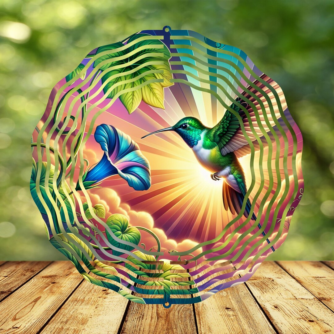 Hummingbird Wind Spinner PNG - Humming Bird Sublimation Design- Spring ...