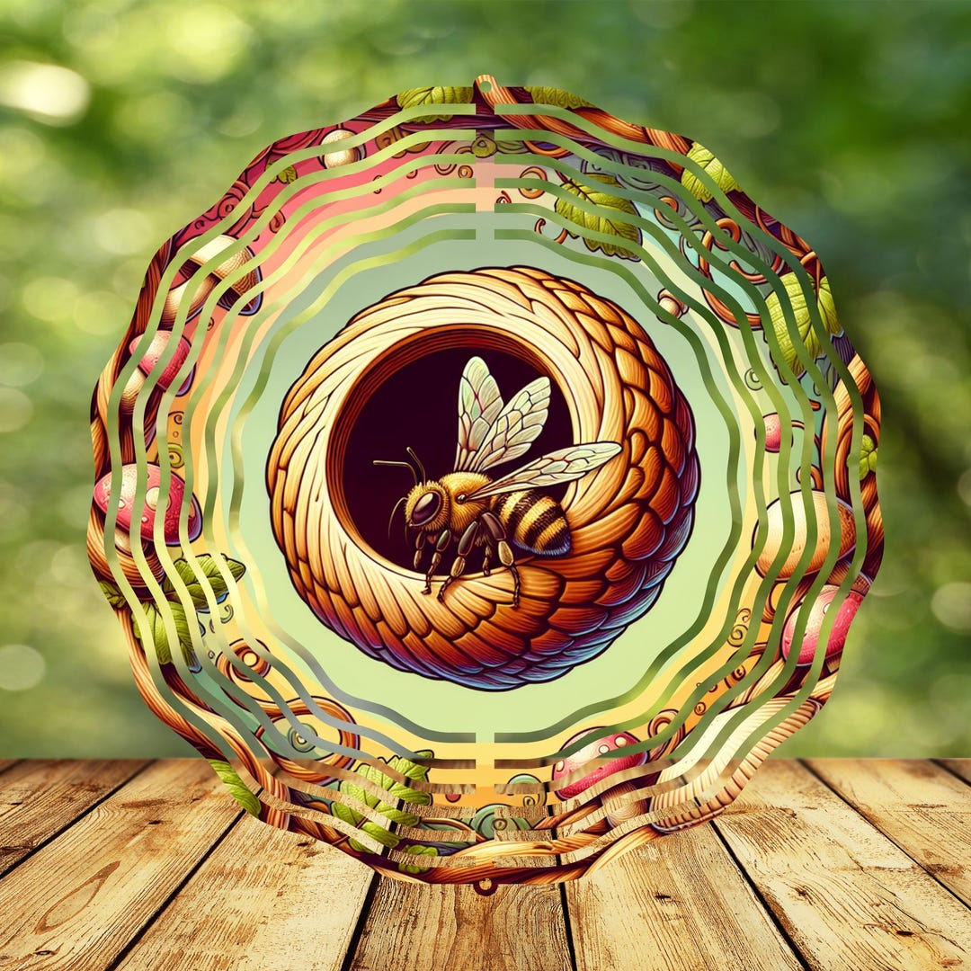 Bee Wind Spinner PNG - Bee Sublimation Design- Spring Hanging ...