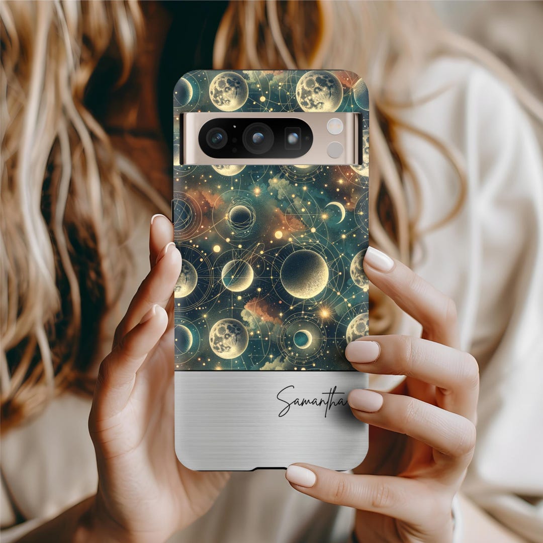Personalized Celestial Moon Name Phone Case for Google 9, Pixel 8 Case ...