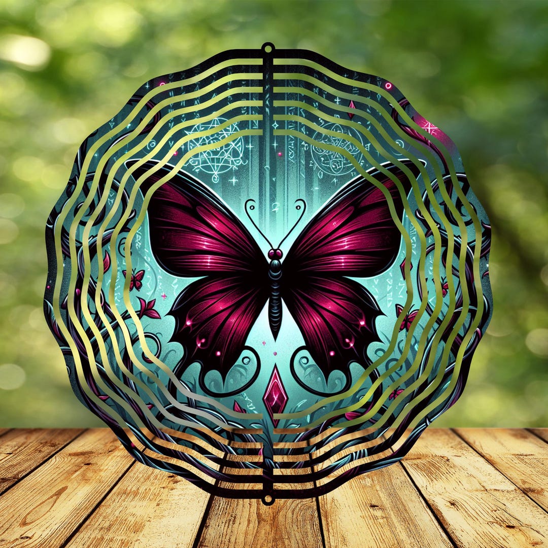 Butterfly Spinner PNG - Butterfly Sublimation Design - Spring Hanging ...