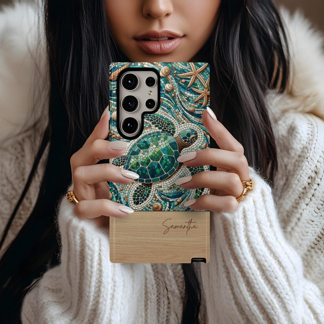 Personalized Tropical Turtle Name Phone Case | Samsung Galaxy S24 Case ...
