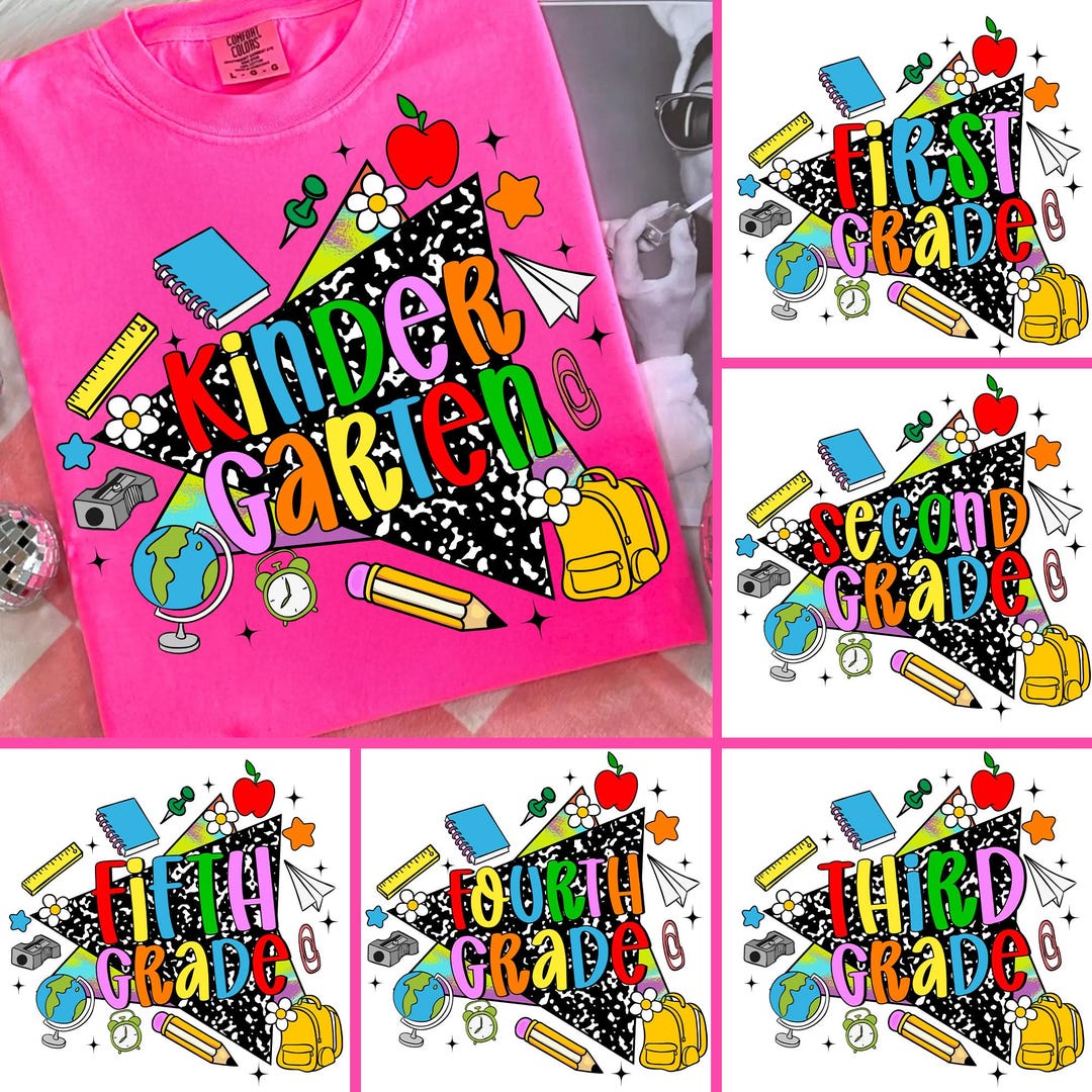Preppy Back to School Bundle PNG, Teacher Shirt Design, Girly ...