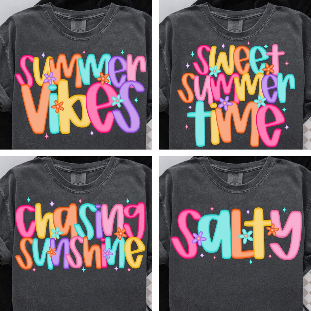 Preppy Sunshine Beach Life PNG Bundle, Summer PNG, Trendy Preppy Summer ...