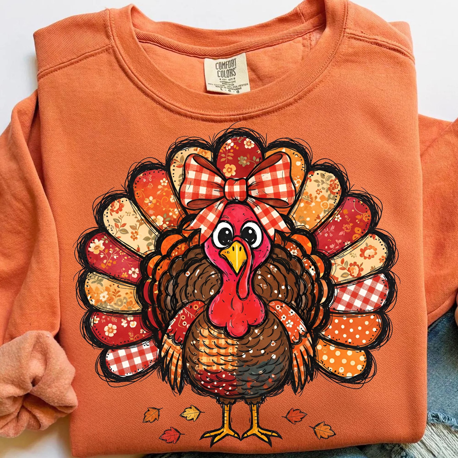 Preppy Turkey Png, Patchwork Thankful Coquette Png, Thanksgiving Png ...